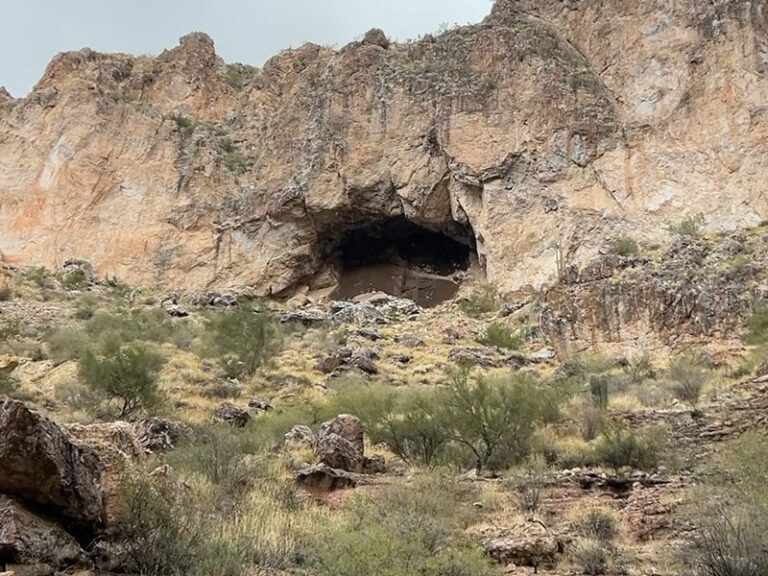Hike to double arches and bat guano cave in Crucifix Canyon - WildPathsAZ
