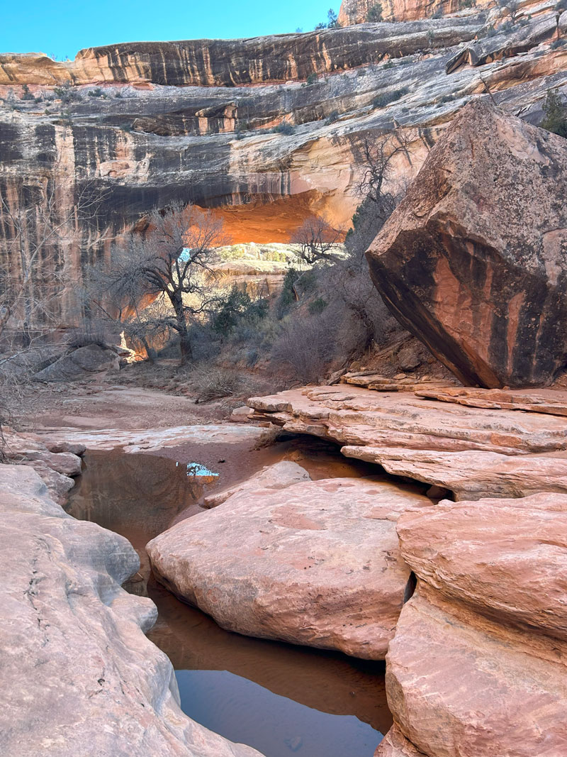 Hike through three enormous Natural Bridges Loop in southern Utah ...