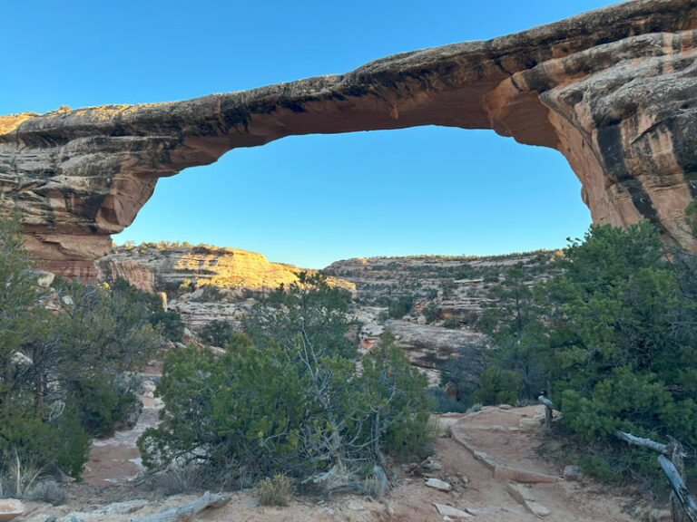 Hike through three enormous Natural Bridges Loop in southern Utah ...