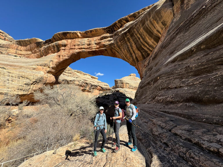 Hike through three enormous Natural Bridges Loop in southern Utah ...